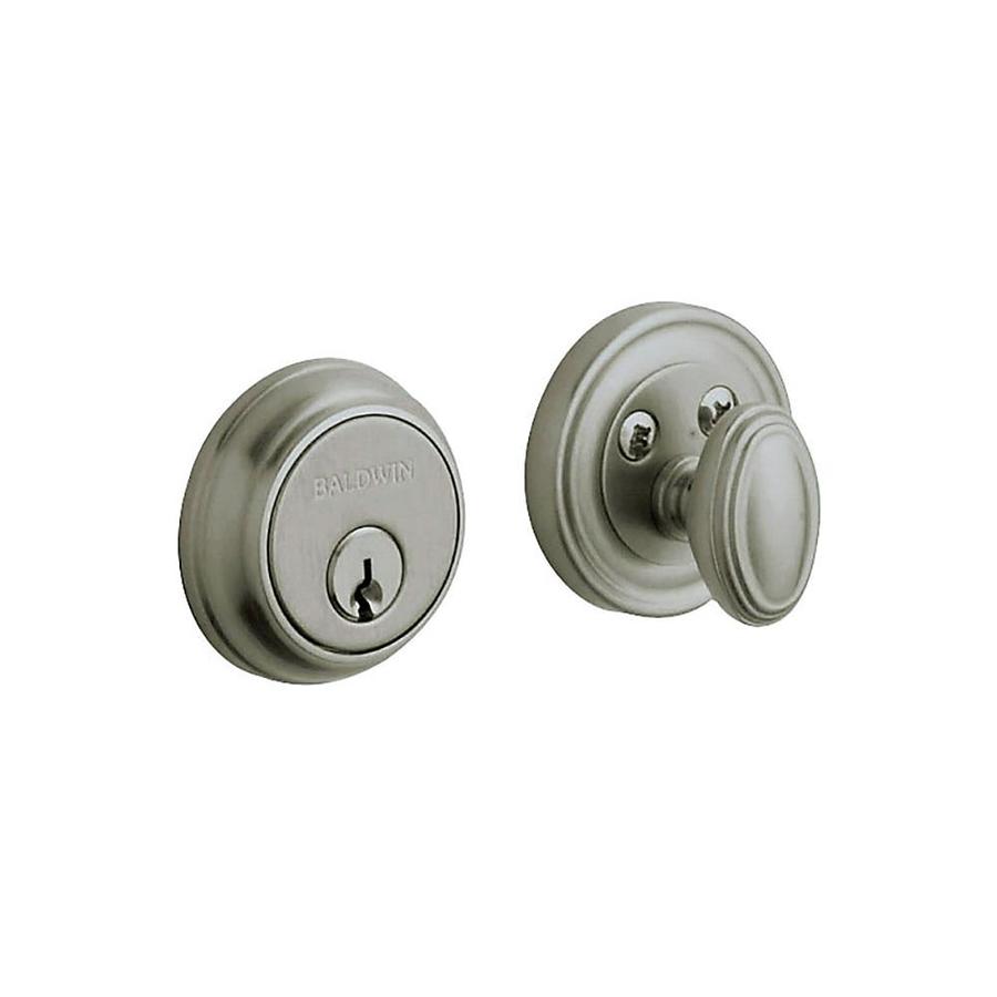 BALDWIN Antique Nickel Single-Cylinder Deadbolt in the Deadbolts ...