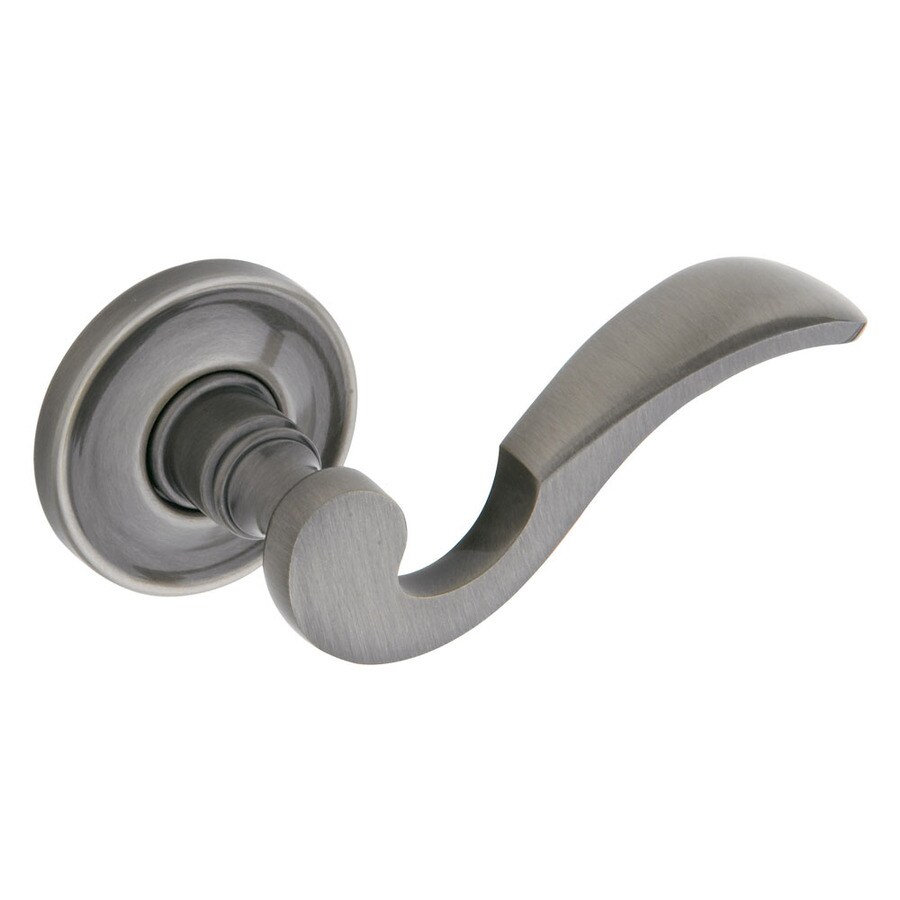 BALDWIN Antique Nickel Universal Push Button-Lock Privacy Door Lever at ...