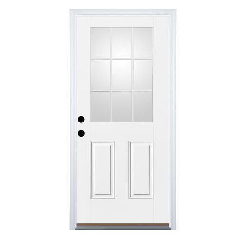 Therma-Tru Benchmark Doors 30-in x 80-in Half Lite Simulated Divided ...