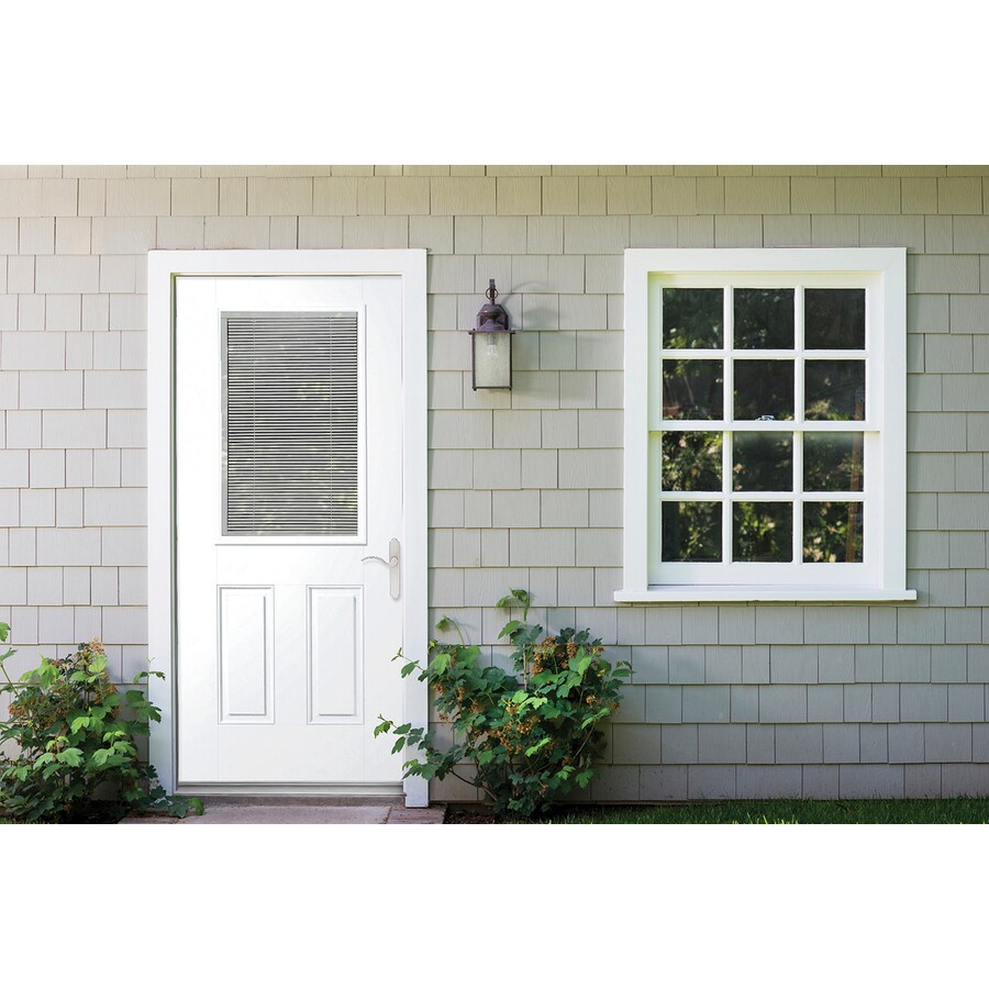 Therma-Tru Benchmark Doors 36 BMTT 1/2-LT MINIBLIND SMTH LH at Lowes.com