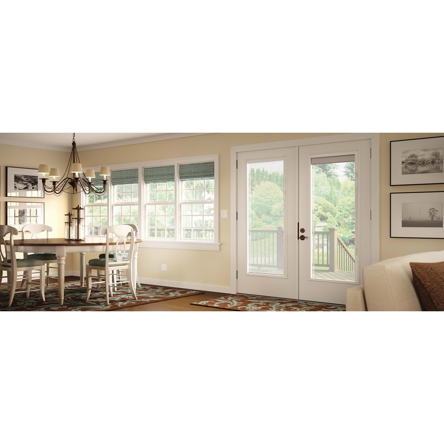 Therma-Tru Benchmark Doors 72-in x 80-in Dual-pane Blinds Between The ...