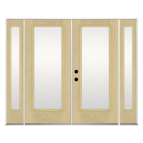 Therma-Tru Benchmark Doors 95-in x 80-in Clear Glass Ready To Paint ...