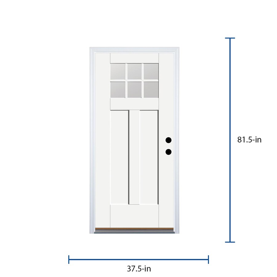Therma-Tru Benchmark Doors 36-in x 80-in Craftsman Simulated Divided ...