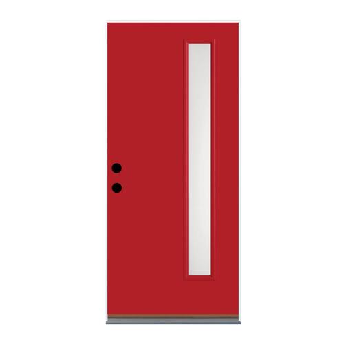 Therma-Tru Satin Etch Pulse Lite Privacy Glass Left-Hand Outswing Ruby ...