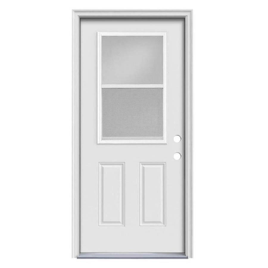 Therma-Tru Benchmark Doors 32-in x 80-in Steel Half Lite Left-Hand ...
