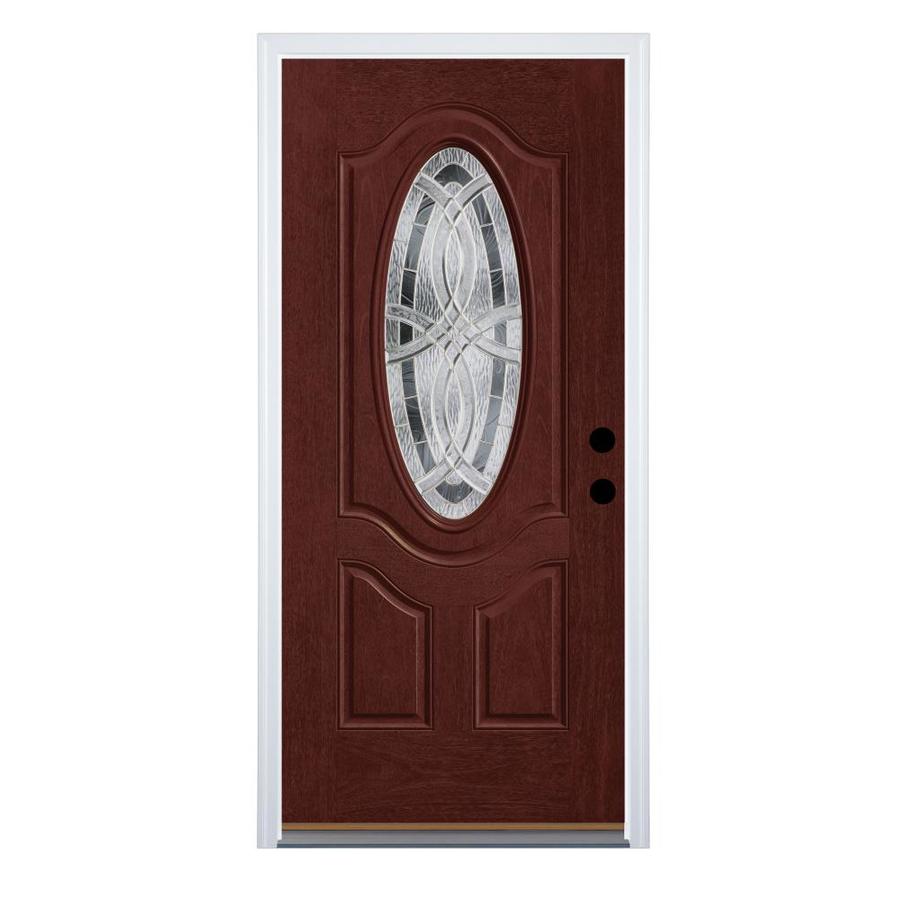 Therma-Tru Benchmark Doors TerraCourt Oval Lite Decorative Glass Left ...