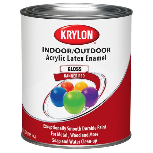 Krylon Gloss CoverMaxx Banner Red Enamel Interior Paint (1-Quart) in ...