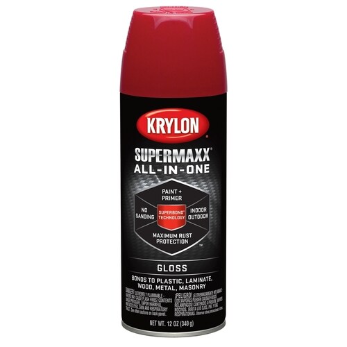 Krylon SuperMaxx SuperMaxx Gloss Cherry Red Spray Paint and Primer In ...