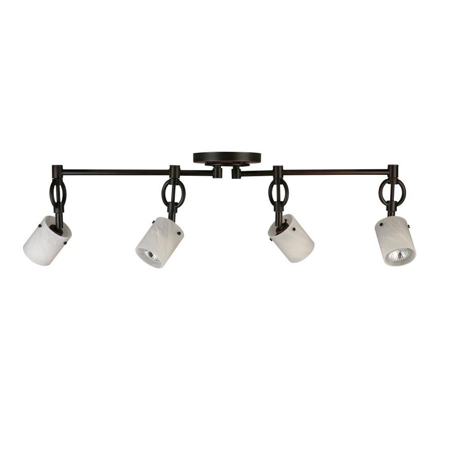 allen + roth 4-Light 32.87-in Dark Oil-Rubbed Bronze Dimmable Standard ...