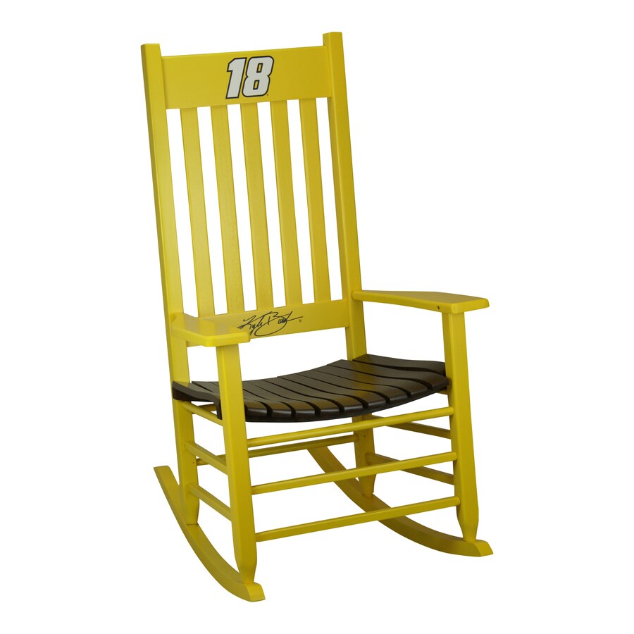 Hinkle Chair Company Hinkle Nascar Rockers Yellow/Brown Rocking Chair ...