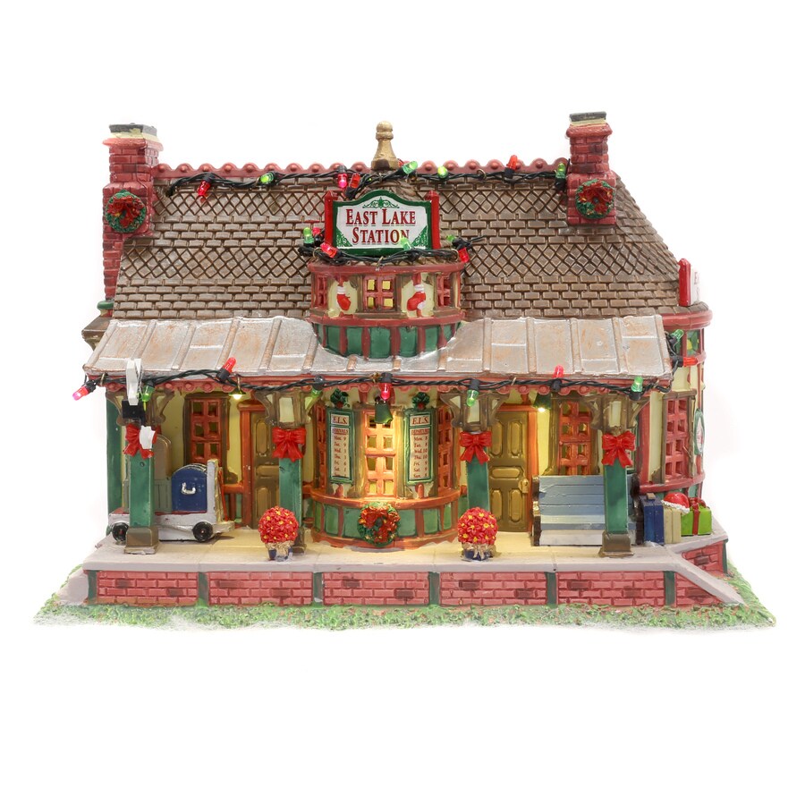 Carole Towne 1-Piece Porcelain Lighted Musical East Lake Station ...