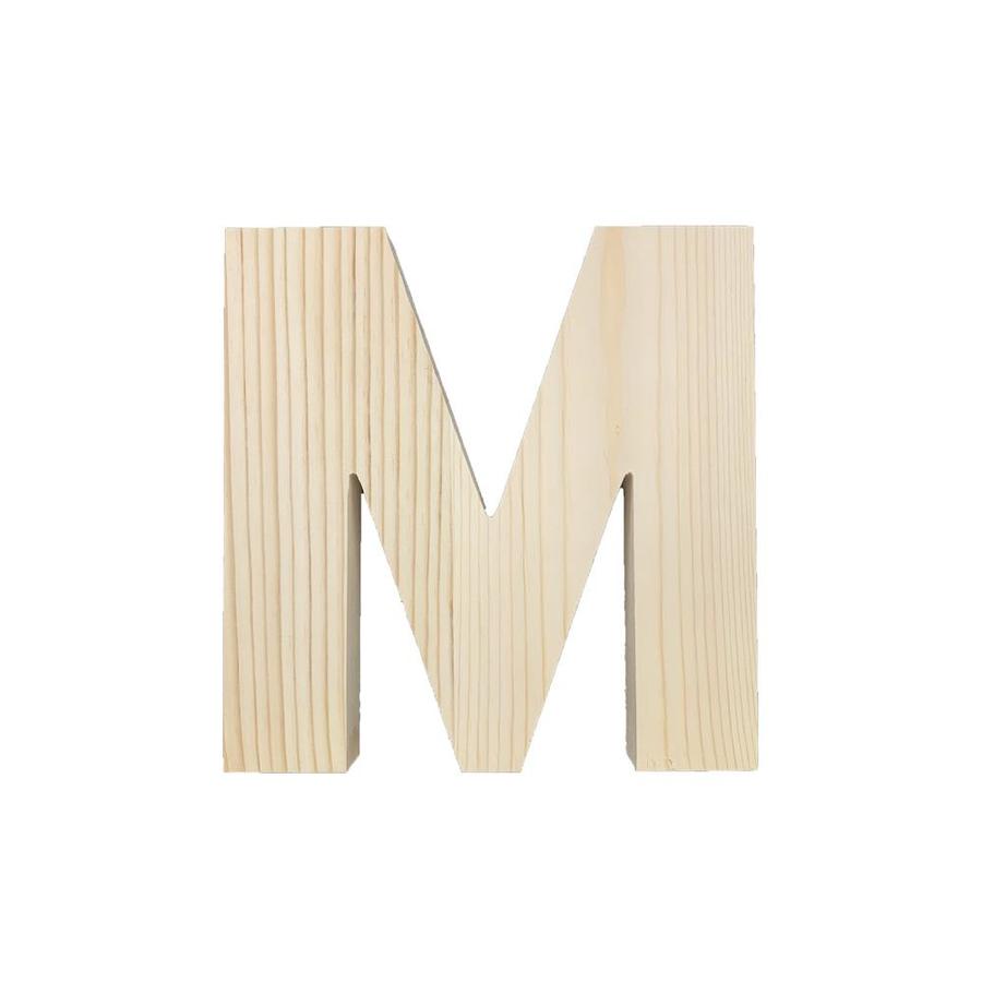 Hampton Art Wooden 8-in Letter Chunky M in the Craft Supplies ...