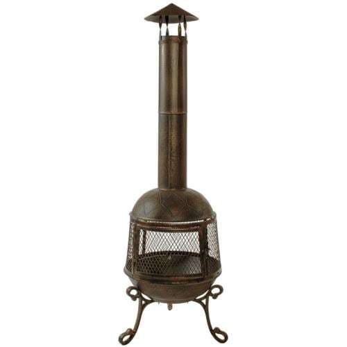 Oakland Living Iron Cast Iron Outdoor Wood-Burning Fireplace in the ...