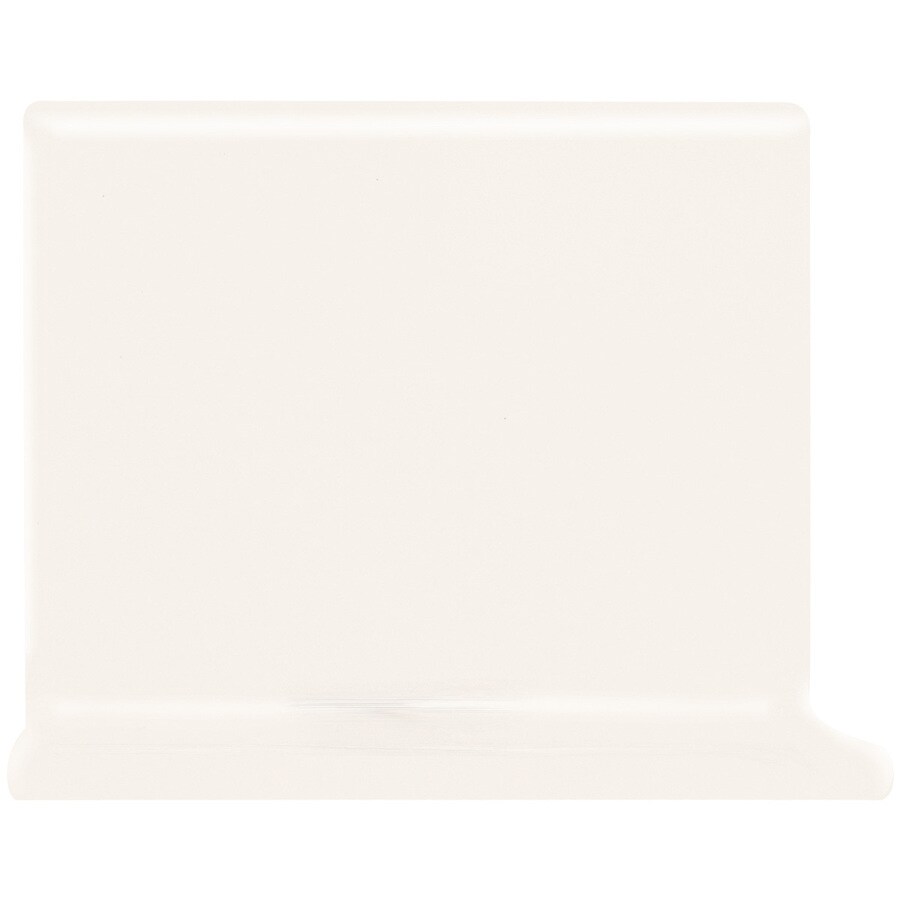 American Olean Bright Snow Mist Ceramic Cove Base Tile (Common: 6-in x ...