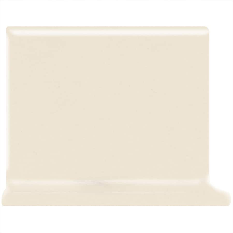American Olean Bright Almond Ceramic Cove Base Tile (Common: 4-in x 4 ...