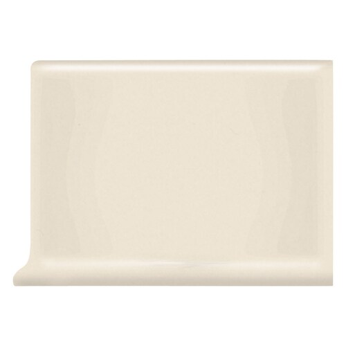 American Olean Bright Almond Ceramic Cove Base Tile (Common: 4-in x 6 ...