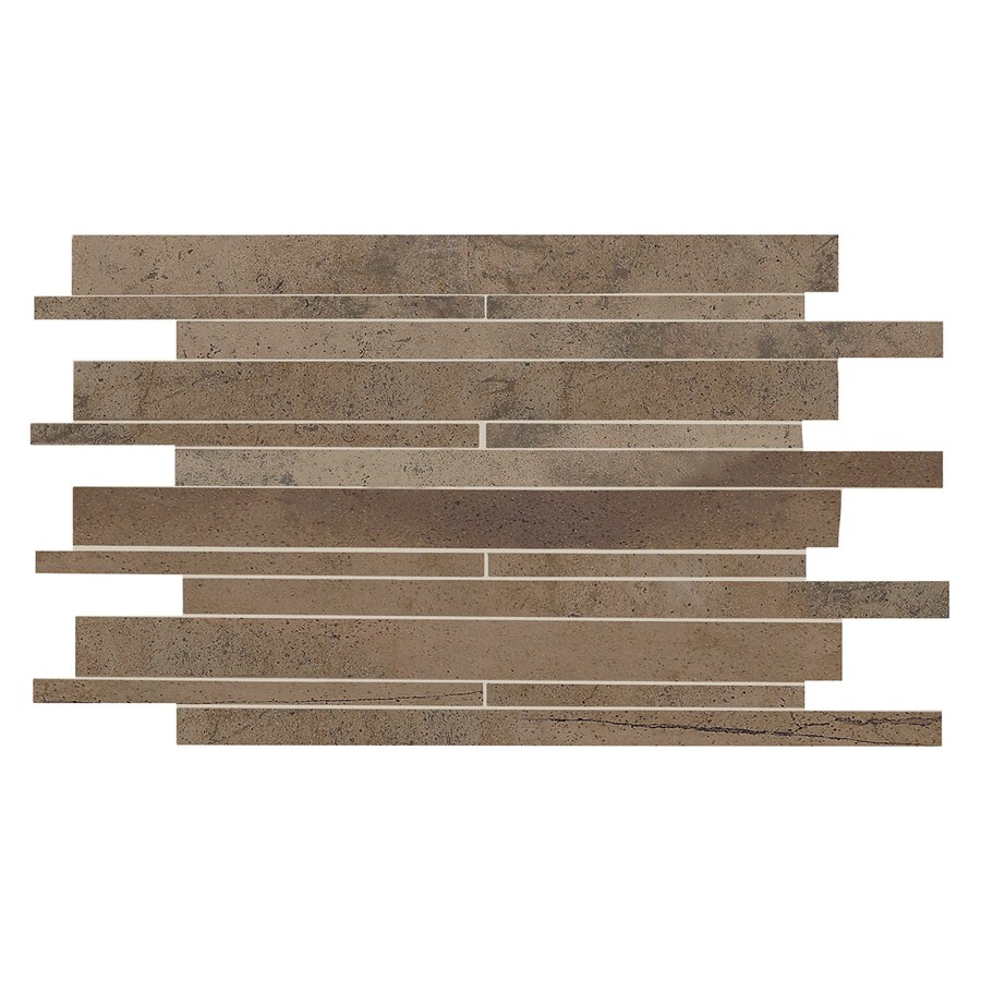 American Olean Costa Rei Terra Marrone Random Mosaic Ceramic Floor Tile ...