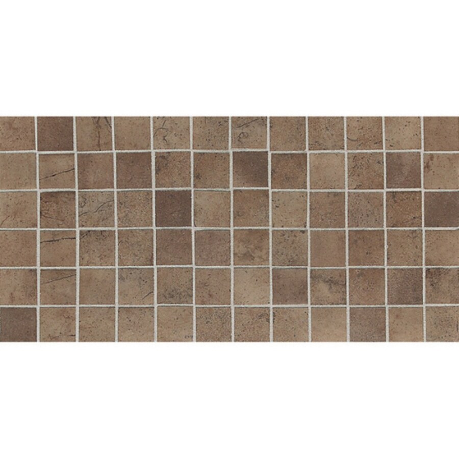 American Olean 12-Pack 12-in x 24-in Costa Rei Terra Marrone Ceramic ...