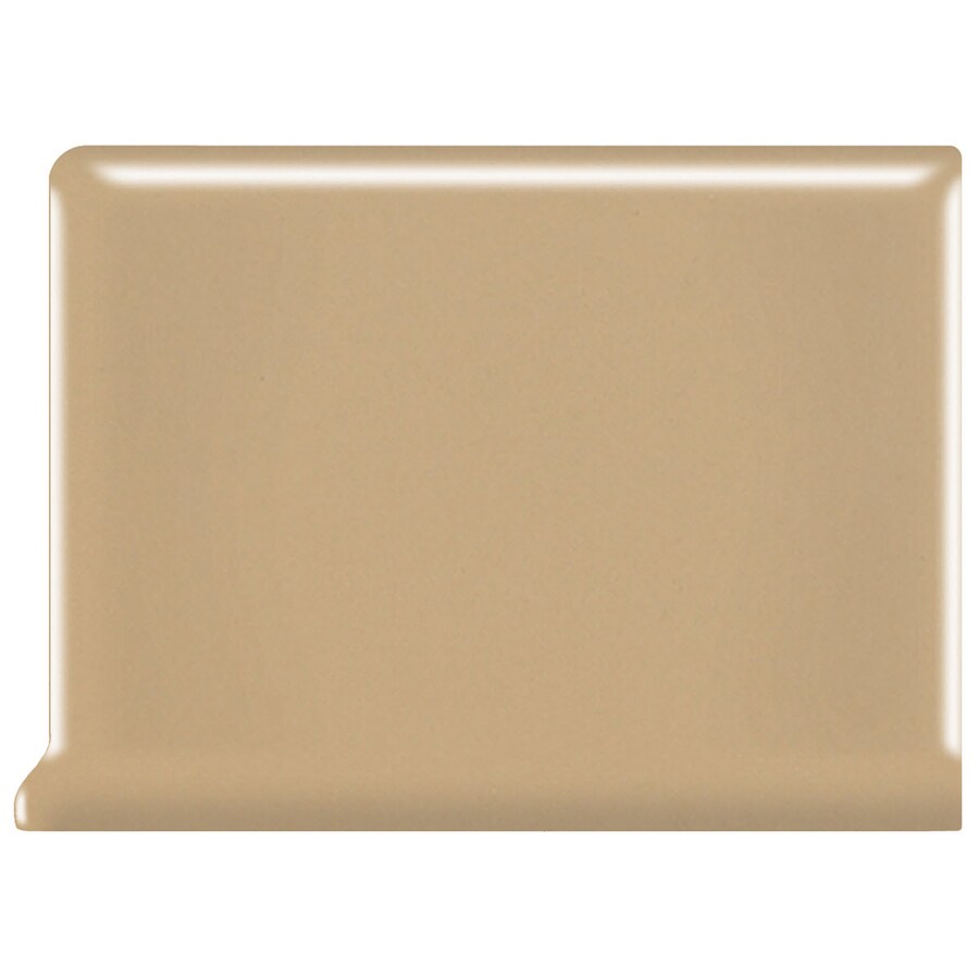 American Olean Bright Cappuccino Ceramic Cove Base Tile (Common: 6-in x ...