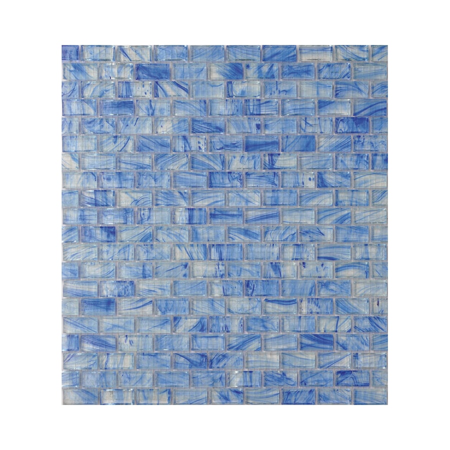 American Olean Visionaire Clear Skies Glossy Glass Brick Tile in the ...