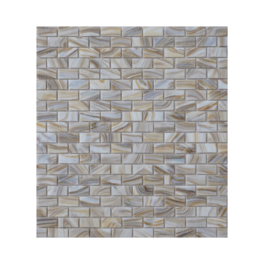 American Olean Visionaire Soothing Mist Frosted Glass Brick Tile in the ...