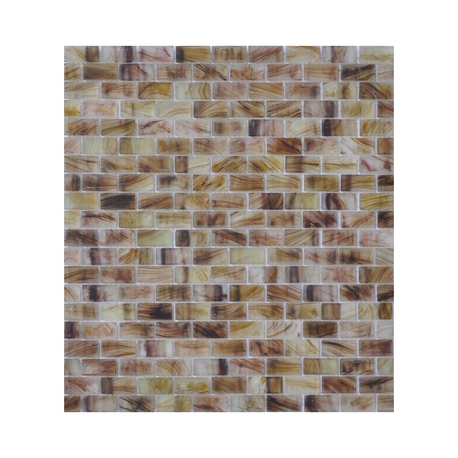 American Olean Visionaire Evening Shadow Frosted Glass Brick Tile in ...