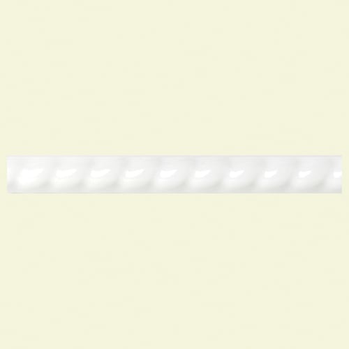 American Olean Starting Line White Gloss Ceramic Pencil Liner Tile (1/2 ...
