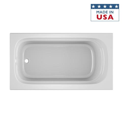 Jacuzzi Luxura 66-in White Acrylic Oval In Rectangle Reversible Drain ...