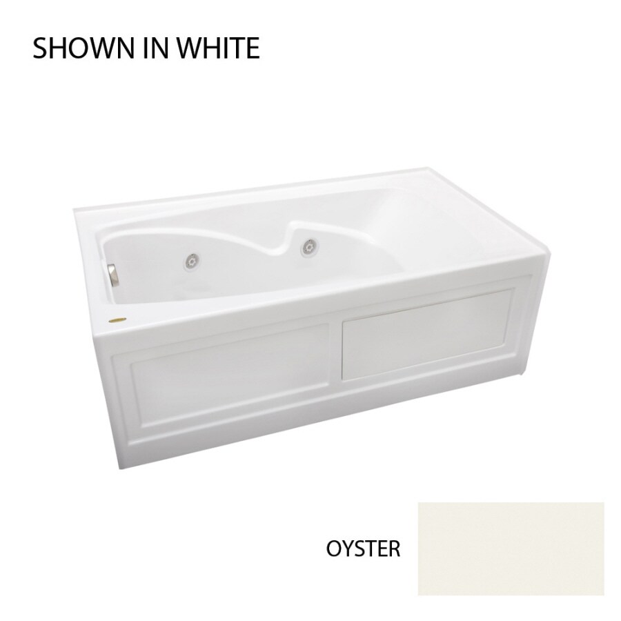 Jacuzzi Oyster Acrylic Skirted Jetted Whirlpool Tub at Lowes.com