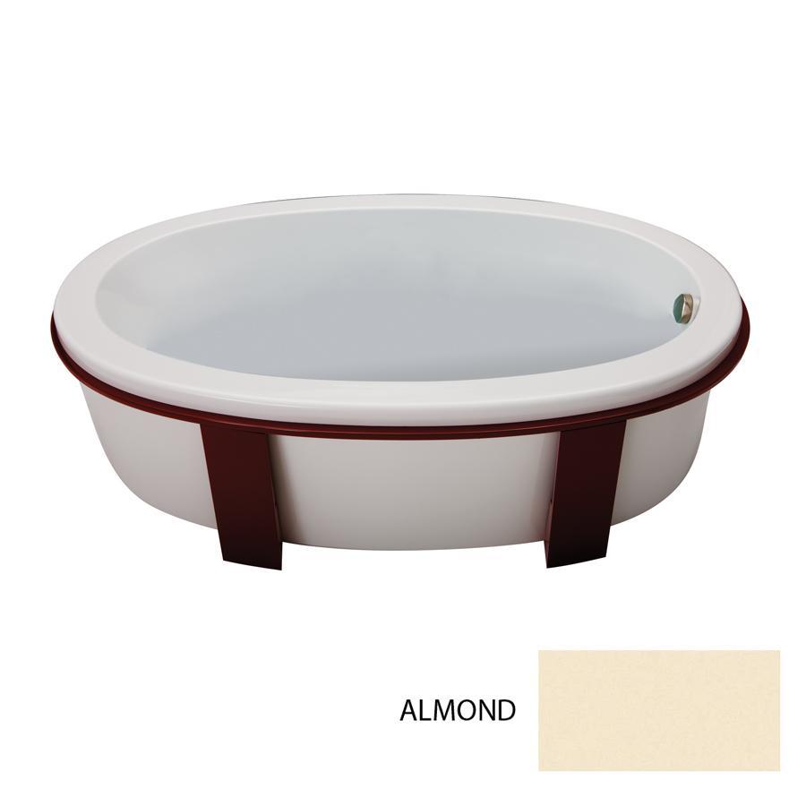 Jacuzzi Riva 72-in L x 42-in W x 20.5-in H Almond Oval Air Bath at ...