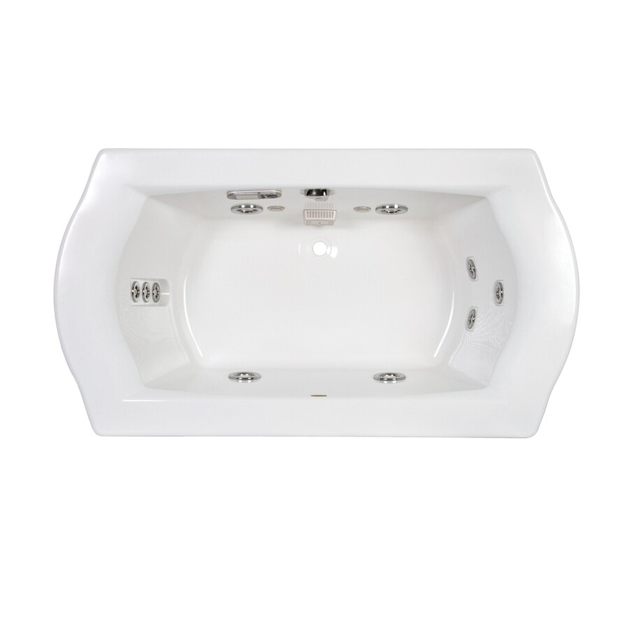 Jacuzzi Salerno 2-Person White Acrylic Rectangular Whirlpool Tub ...
