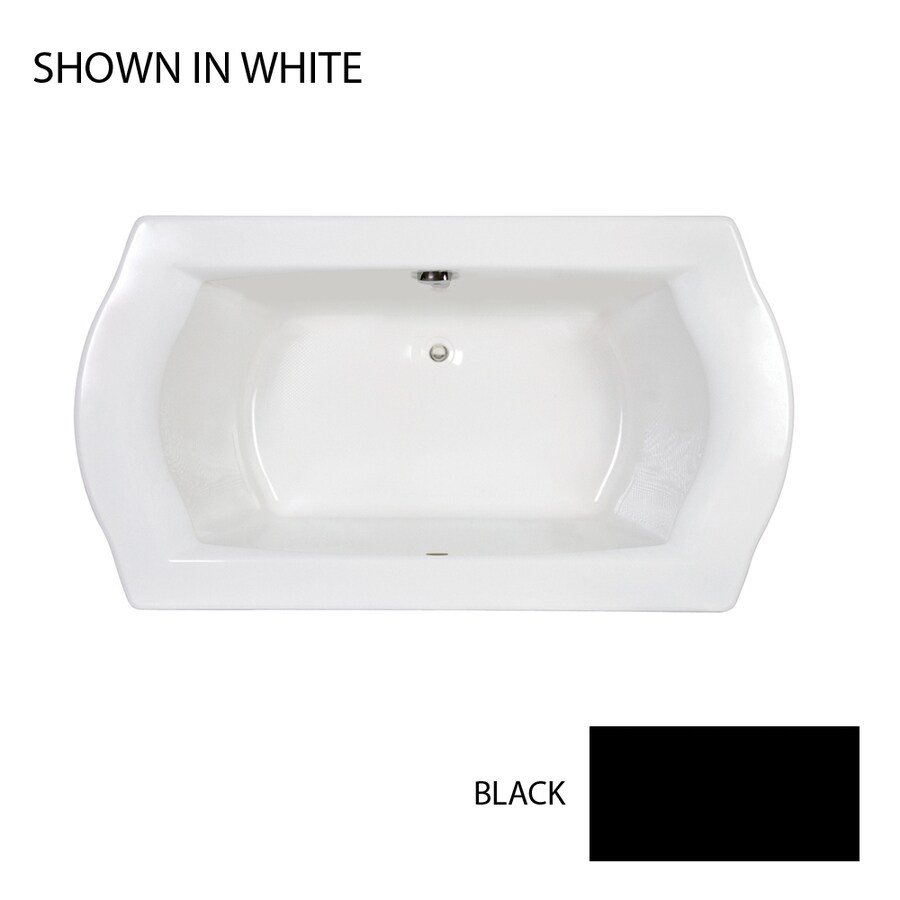 Jacuzzi Salerno 42-in W x 72-in L Black Acrylic Rectangular Center ...