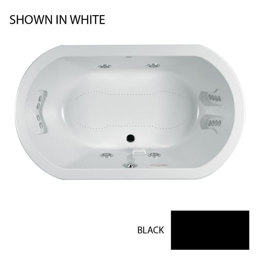 Jacuzzi Duetta 66-in L x 42-in W x 26-in H 2-Person Black Acrylic Oval ...
