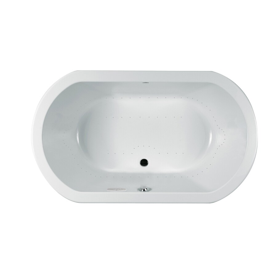 Jacuzzi Duetta 72-in L x 42-in W x 26-in H White Oval Air Bath at Lowes.com
