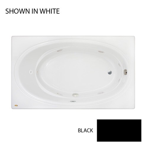 Jacuzzi NOVA 42-in W x 72-in L Black Acrylic Rectangular Left-Hand ...