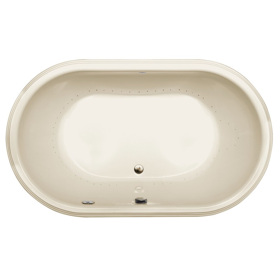 Jacuzzi Luna 72-in L x 42-in W x 23-in H Oyster Acrylic 2-Person Oval ...