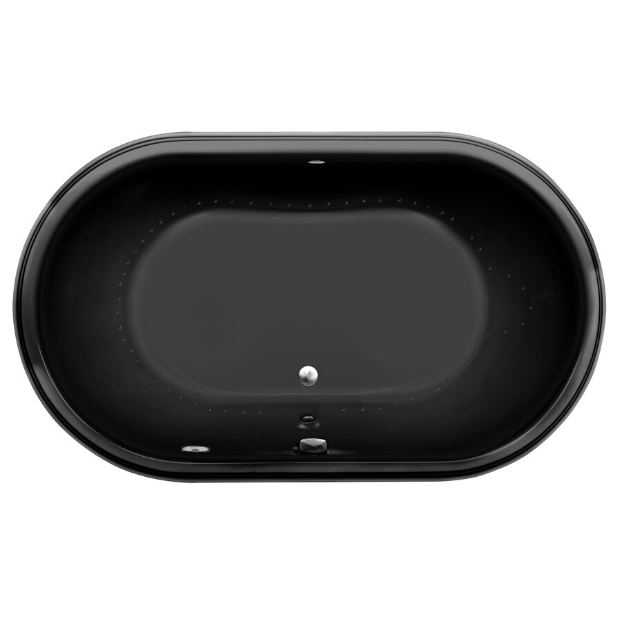 Jacuzzi Luna 72-in L x 42-in W x 23-in H Black Acrylic 2-Person Oval ...