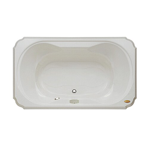 Jacuzzi Marineo 60-in Oyster Acrylic Rectangular Center Drain Drop-In ...