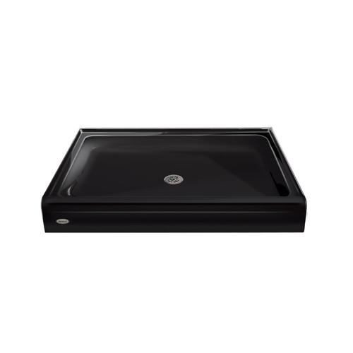 Jacuzzi PRIMO Black Acrylic Shower Base 32-in W x 48-in L with Center ...