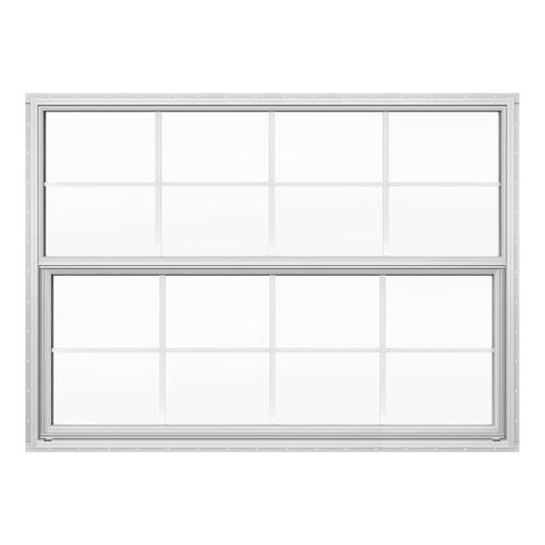 JELD-WEN Builders Aluminum Replacement White Exterior Single Hung ...