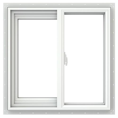 JELD-WEN V2500 Left-Operable Vinyl Double Pane Double Strength Sliding ...