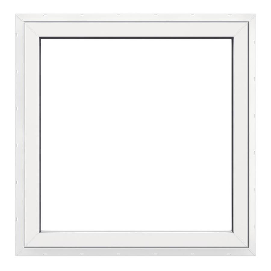 JELD-WEN V-4500 23.5-in x 23.5-in Square New Construction White Window ...