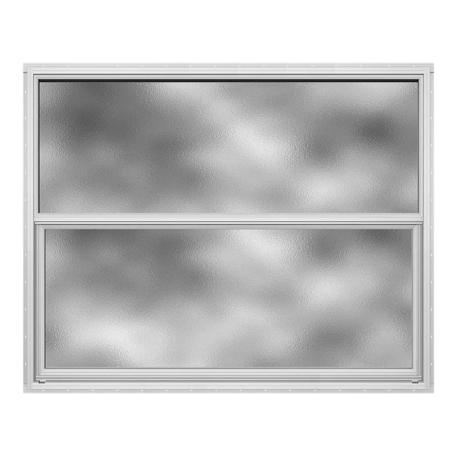 JELD-WEN Builders Aluminum New Construction White aluminum Exterior ...