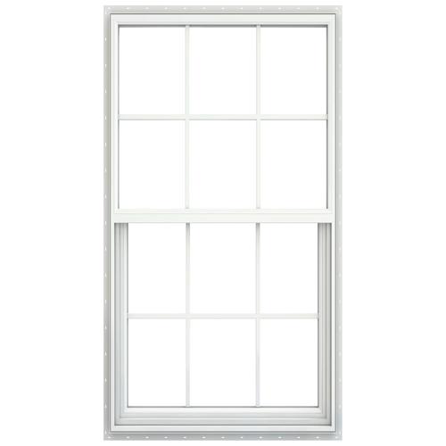 JELD-WEN Builders Vinyl Egress New Construction White Exterior Single ...