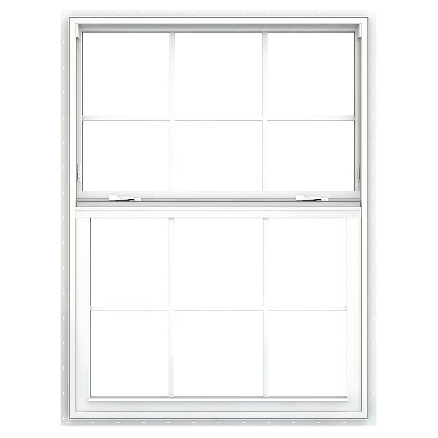 JELD-WEN Builders Vinyl 35.5-in x 47.5-in Vinyl New Construction White ...