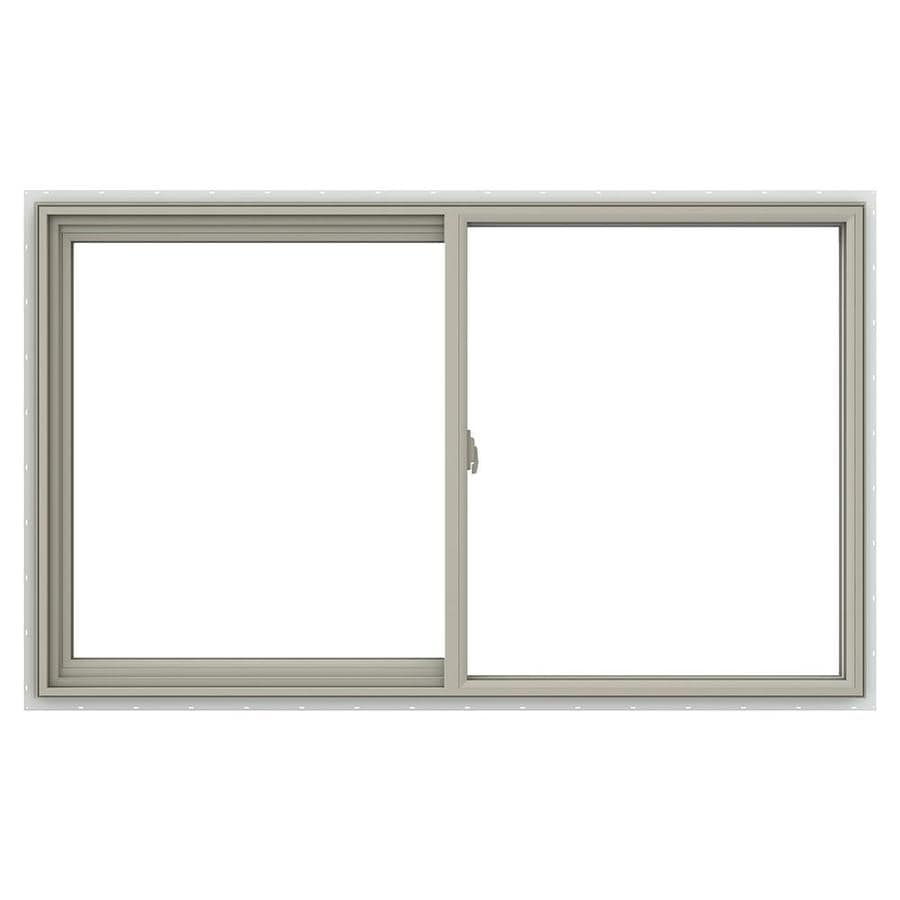 JELD-WEN V-2500 Left-Operable Vinyl New Construction Egress Desert Sand ...