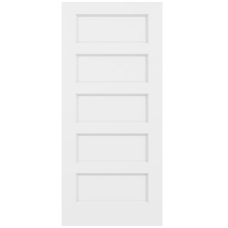 JELD-WEN Conmore Primed 5-Panel Square Hollow Core Molded Composite ...