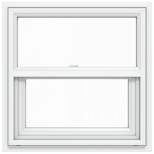 JELD-WEN V-2500 Vinyl New Construction White Single Hung Window (Rough ...