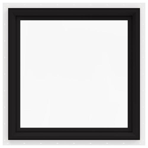 JELD-WEN Square New Construction Black Window (Rough Opening: 24-in x ...