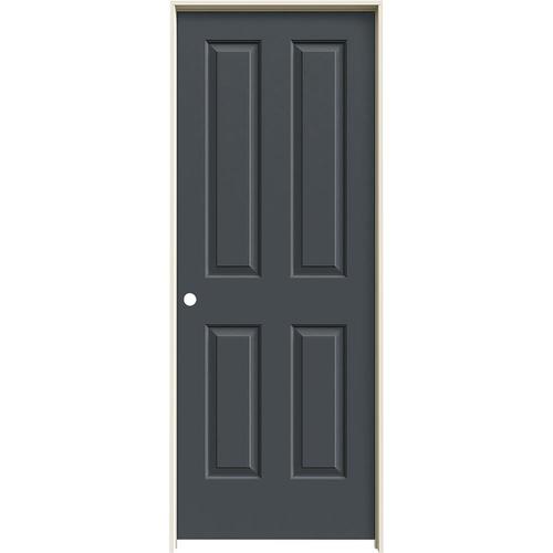 JELD-WEN Coventry 30-in x 80-in Slate 4 Panel Square Solid Core ...